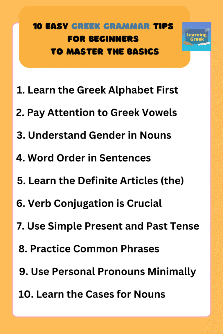 10 Easy Greek Grammar Tips for Beginners to Master the Basics ...
